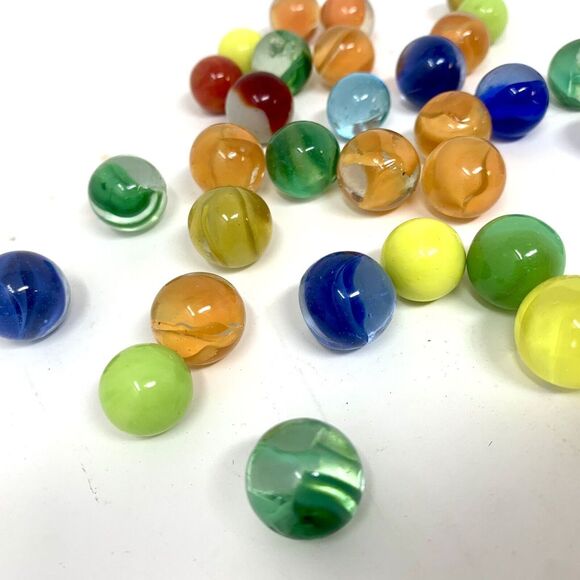 Cat | Vintage Lot Of 36 Marbles Cats Eye And Other Misc Types Of ...